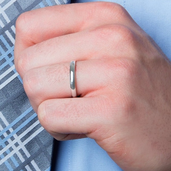Accessories | Mens Wedding Anniversary 3 Mm Band Ring For Him | Poshmark